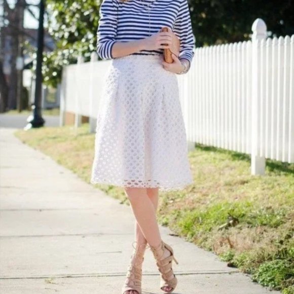 J. McLaughlin | Skirts | Jmclaughlin Adele White Eyelet Circle Skirt 4 ...